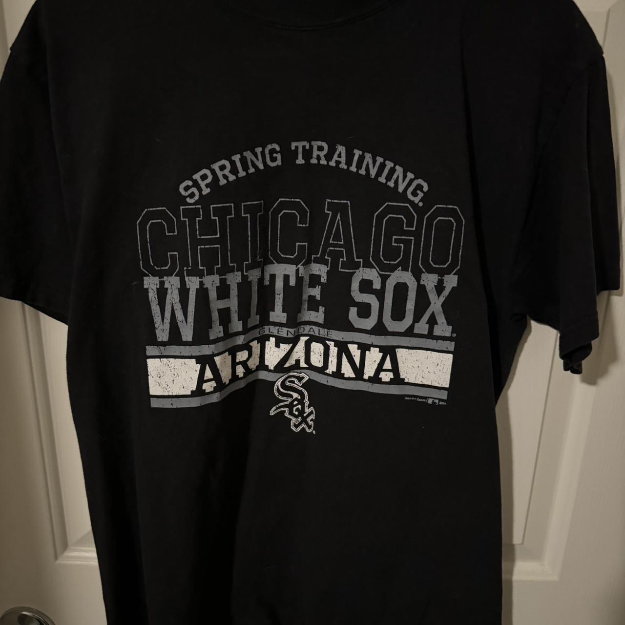 black chicago white sox spring training tshirt size... - Depop