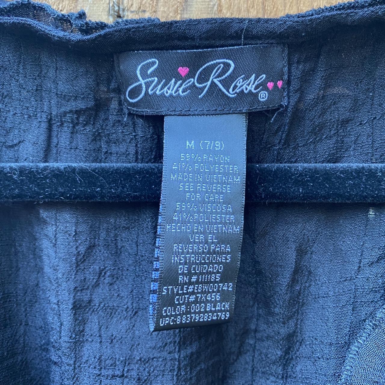 Susie Rose Black Vintage Romantic Grunge Blouse... - Depop