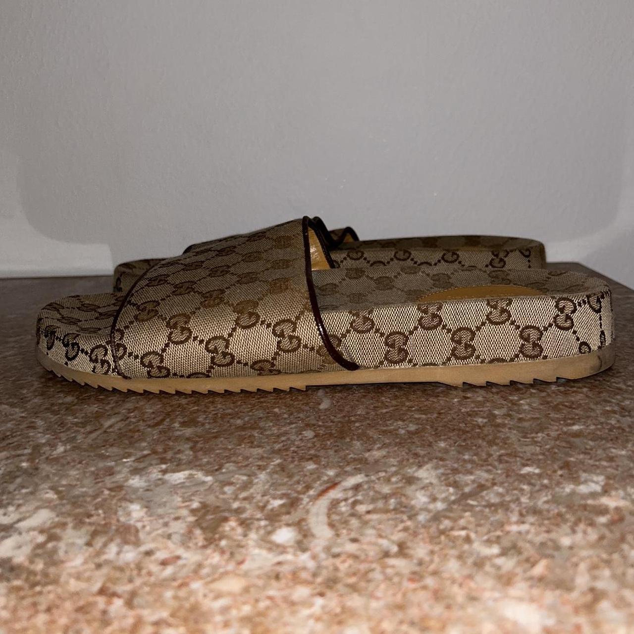 Men’s Gucci GG Canvas Designer Slides Size 12 FREE... - Depop