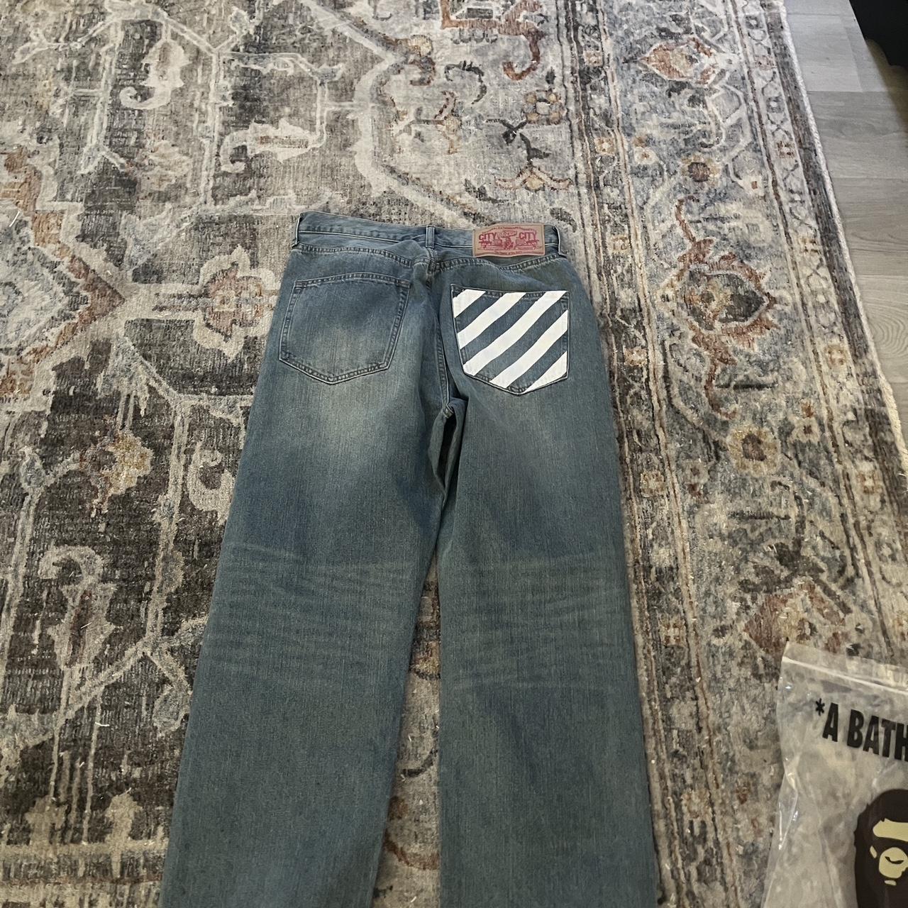 Bapesta Sad Face Jeans - Depop