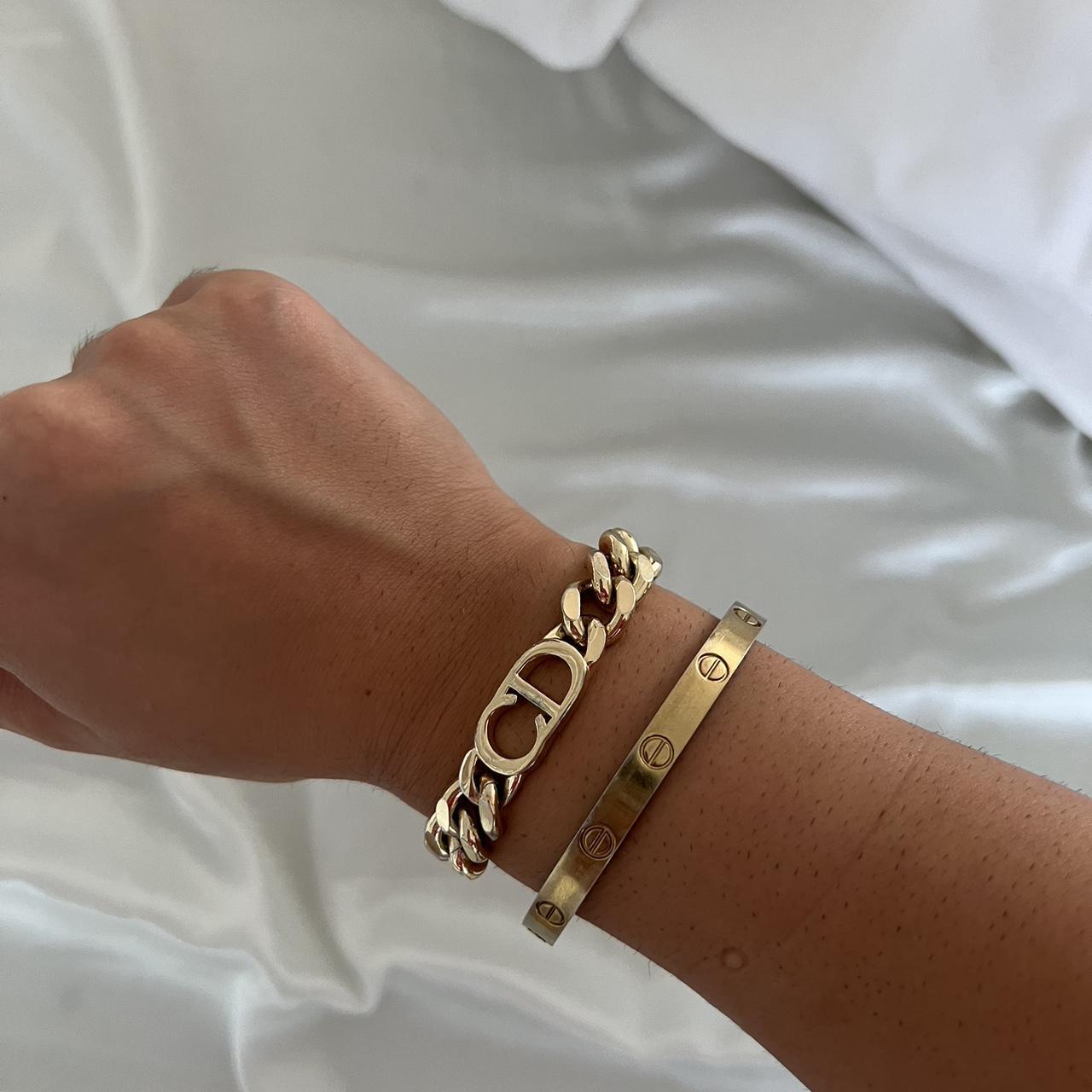 Dior Chain Bracelet signs of wear runs large - Depop