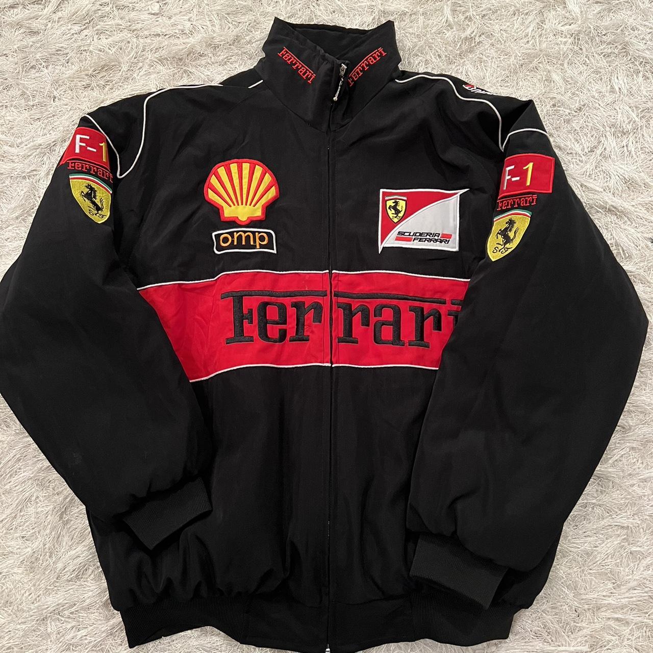 ferrari racing jacket it’s a puffer so super warm... - Depop