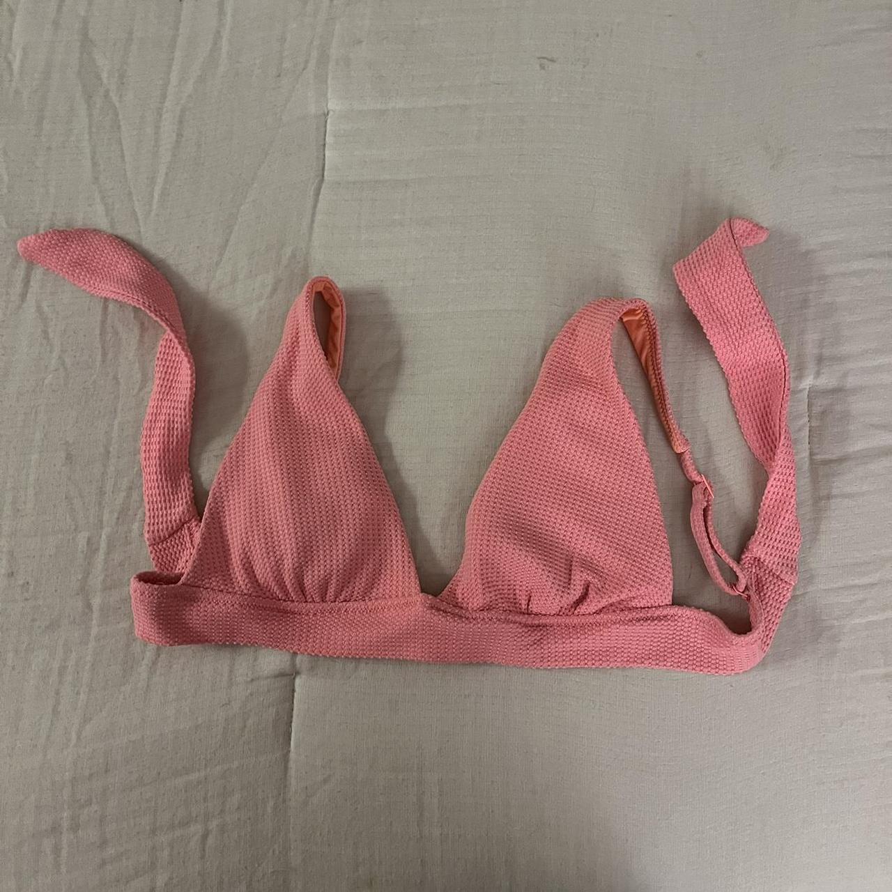 Coral aerie triangle bikini top - Depop