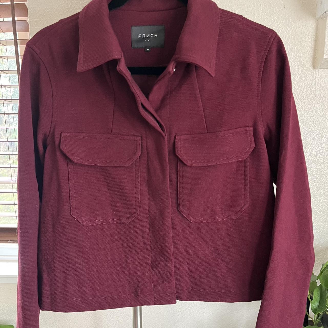 FRNCH paris burgundy jacket Size XS Greta condition | Depop