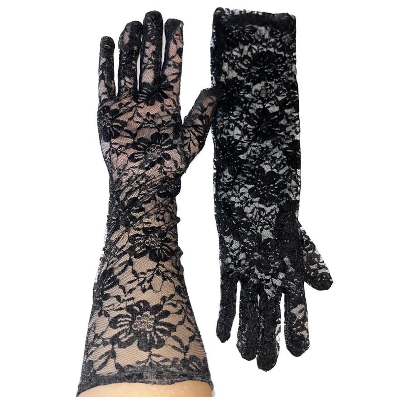 black lace gloves - no stains, no damage - never... - Depop