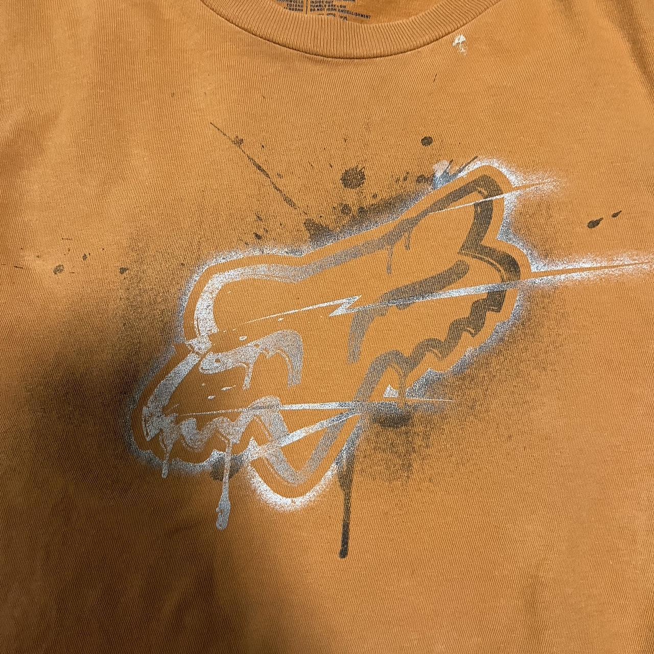Orange Fox racing tee Small hole and small stains... - Depop