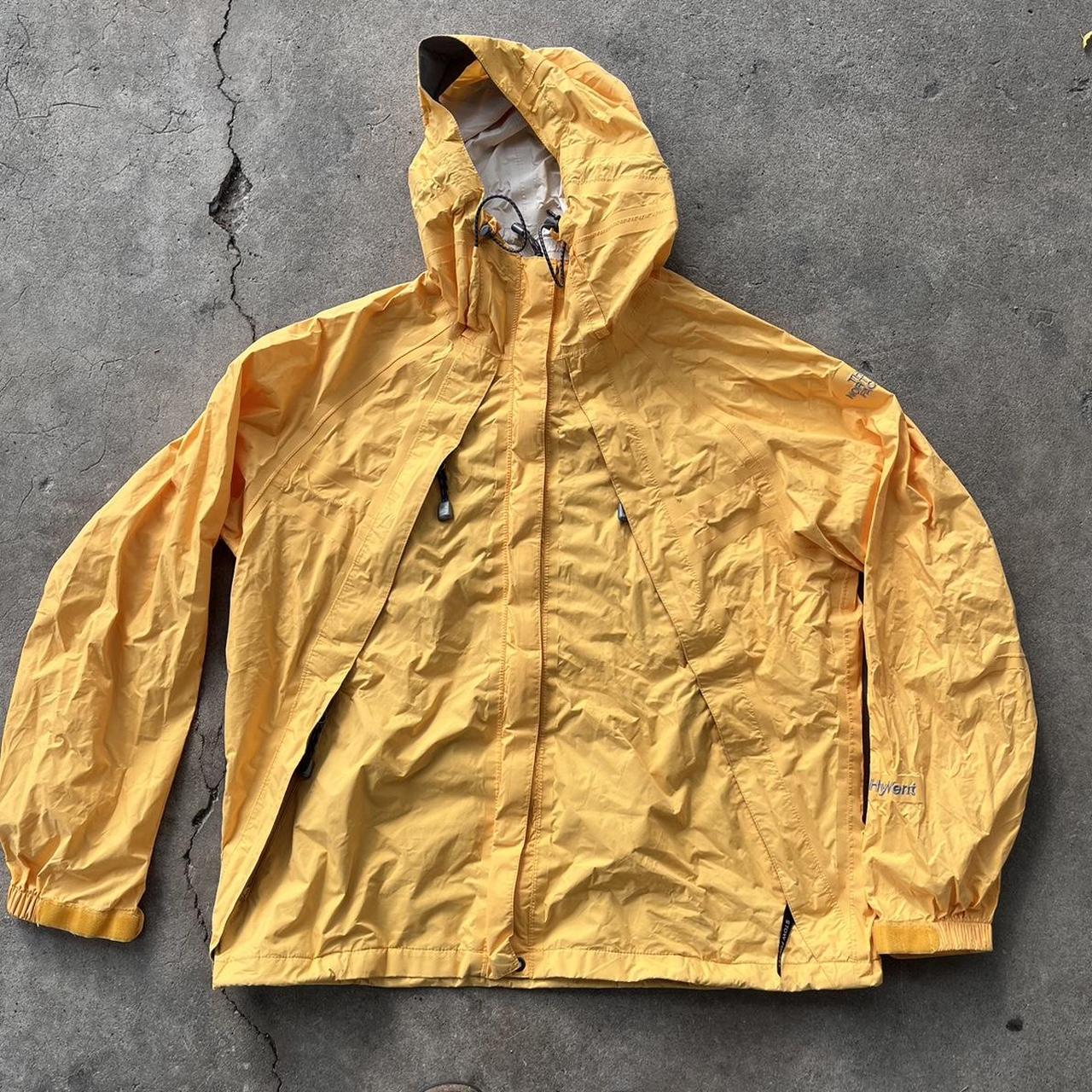 Yellow North Face shell jacket Size L Perfect... - Depop