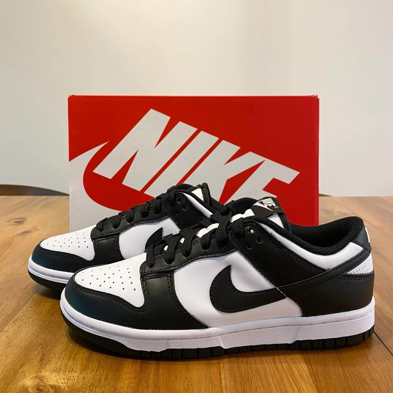 nike dunk low GS panda men size 9... - Depop