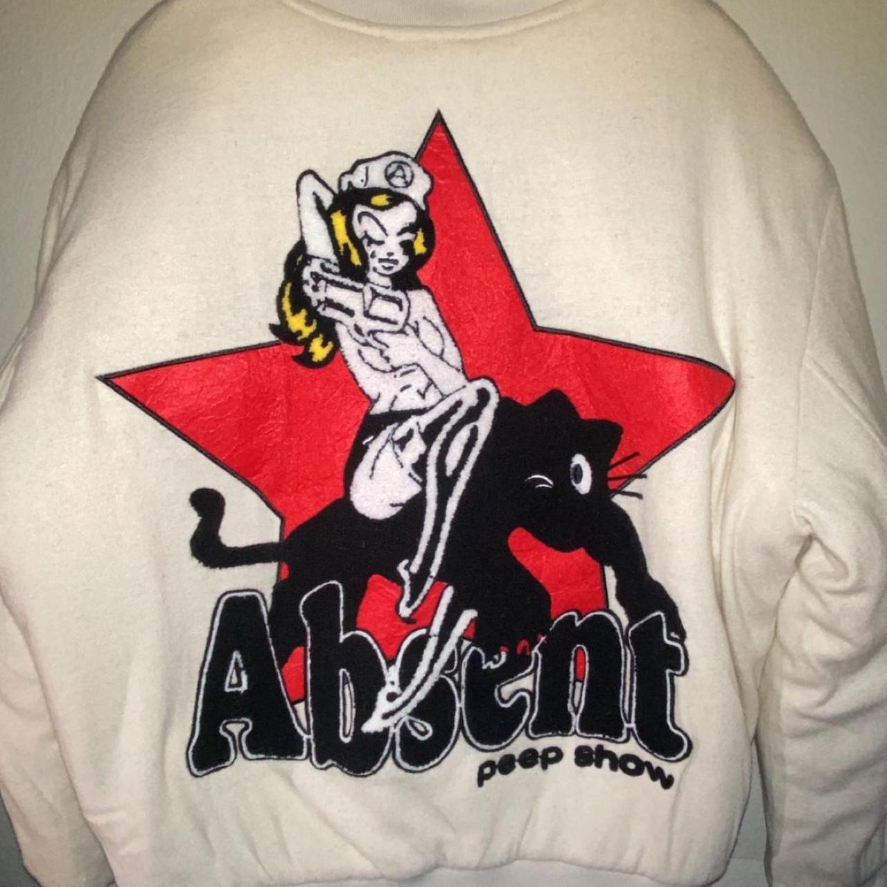 Absent mohair worked button up jacket with front and... - Depop