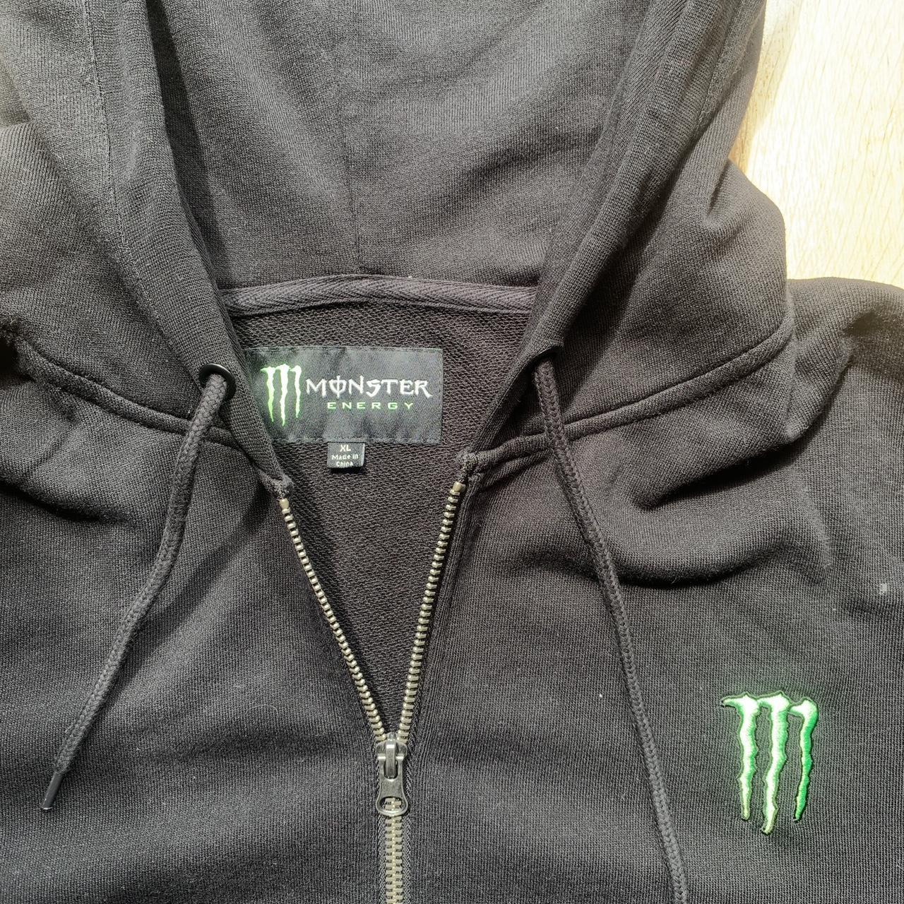 Monster Energy - Zip Hoodie Black - XL Brand New -... - Depop