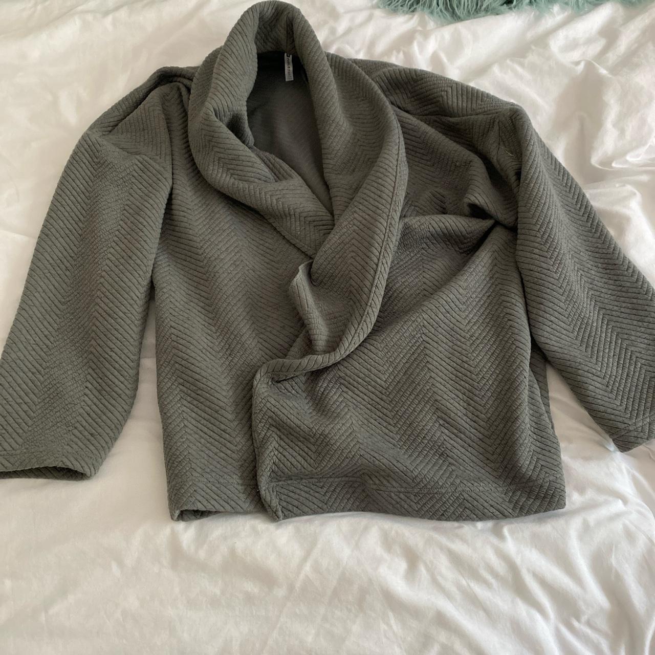 Fabletics grey jacket really cosy modelled by MY MUM... - Depop
