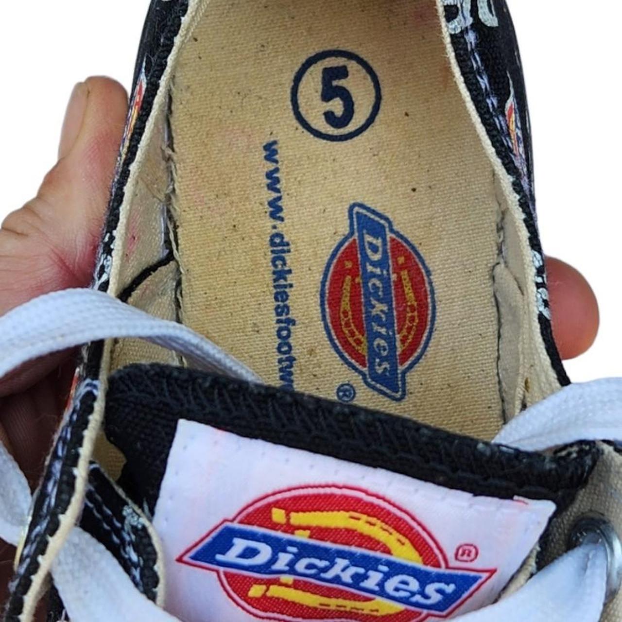Black, Dickies Logo Shoes Canvas like new size 5.... - Depop