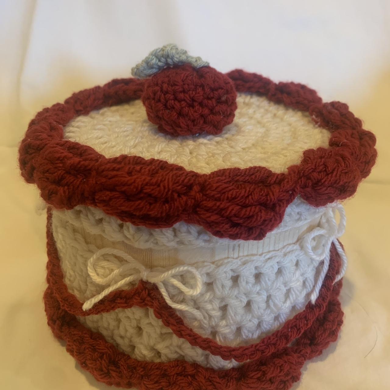 Handmade crochet cake box Great for room decor and... - Depop