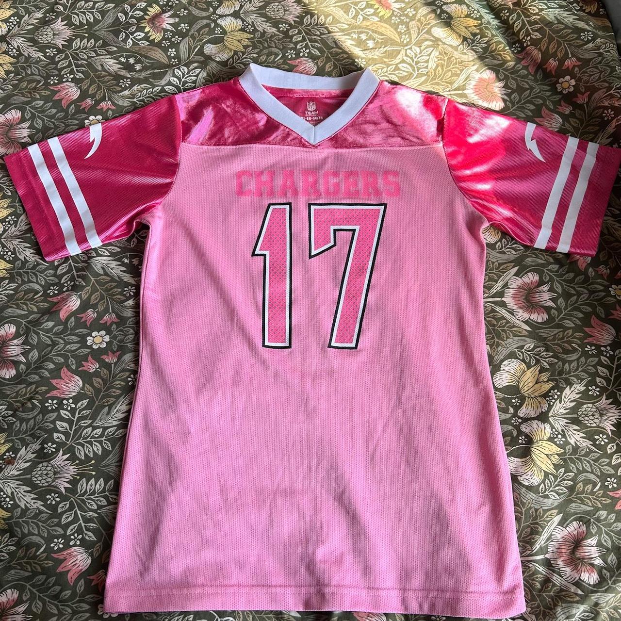 Girl’s Pink San Diego Chargers NFL Jersey!🤍 Only... - Depop