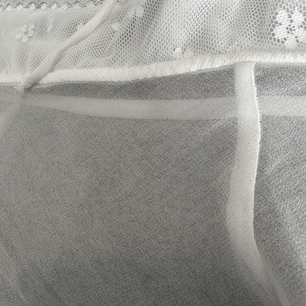 Unif Angel white sheer top. Small concealer stains... - Depop