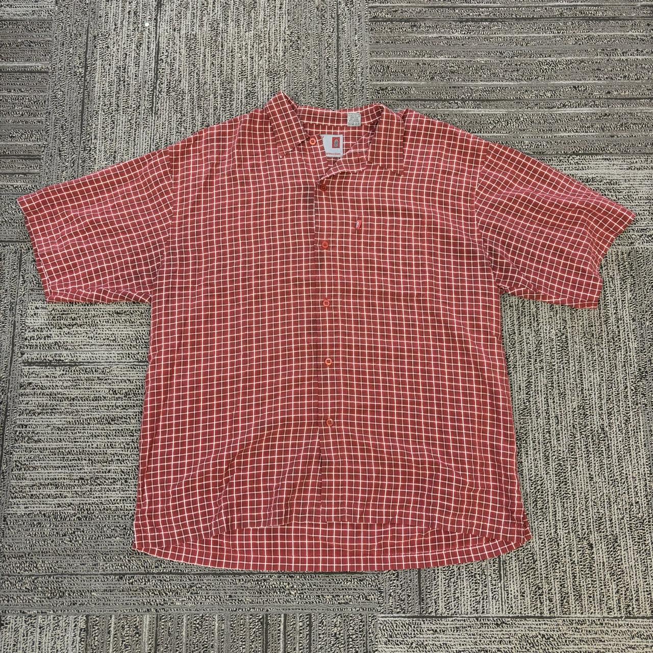 Early 2000s Y2K Pineapple Connection Plaid Red Short... - Depop