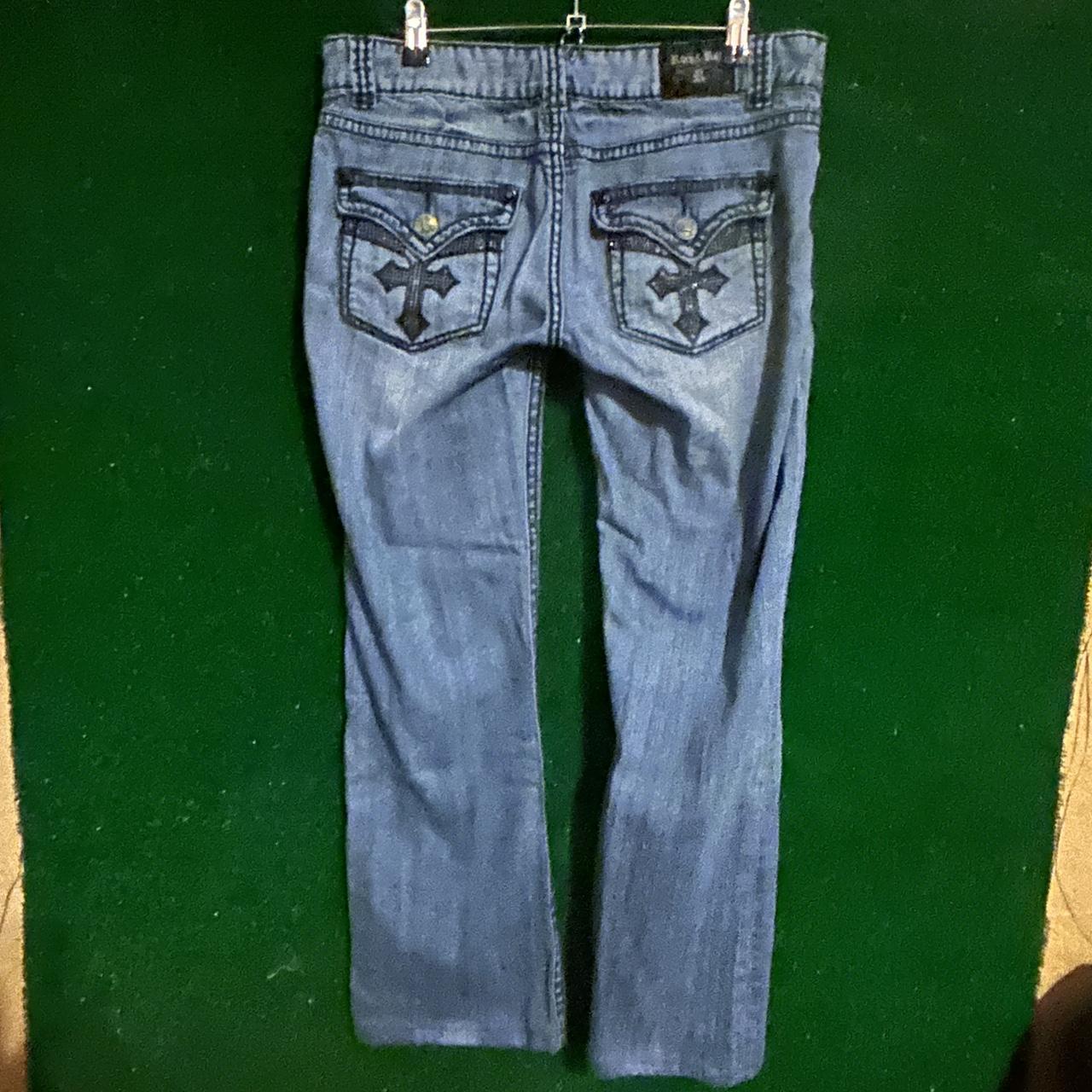 Women’s rock and roll cowgirl jeans size 30x34 low... - Depop