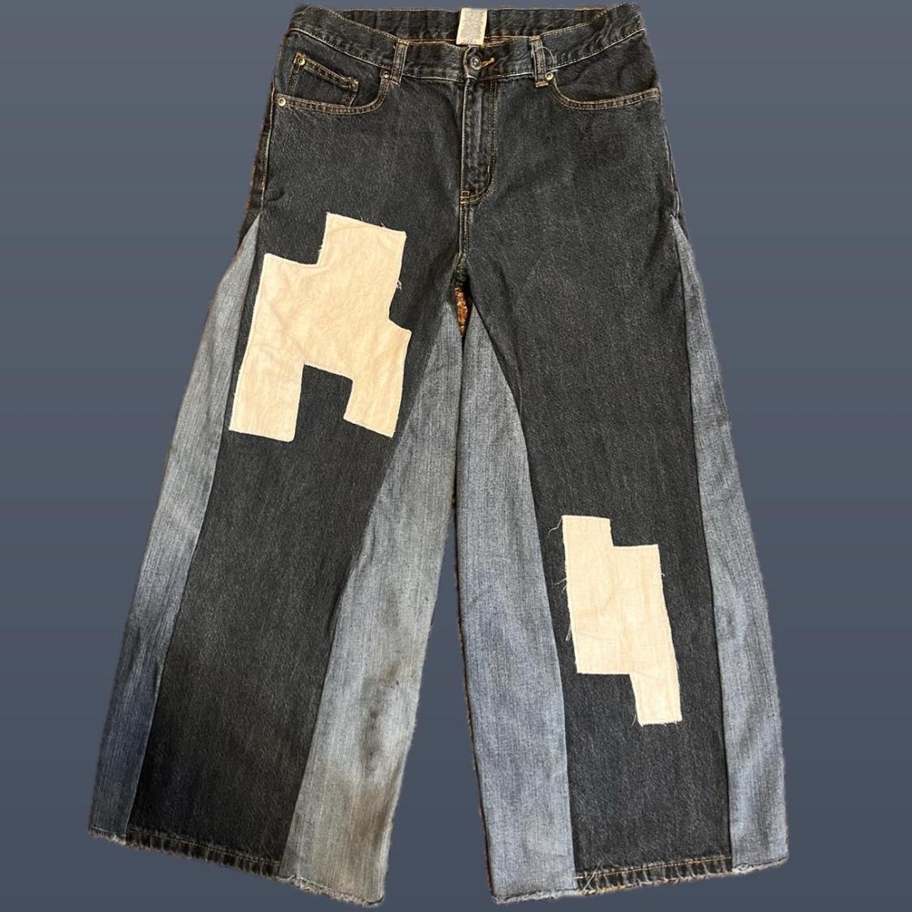 201 Productions: 1/1 outside,inside flared Denim&... - Depop