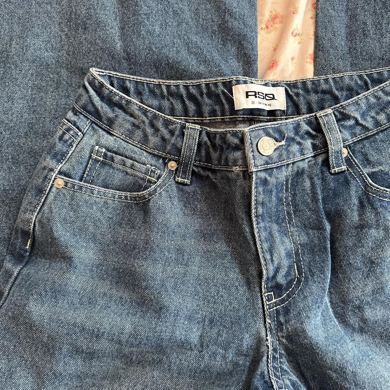 baggy low rise jeans brand is rsq/ size 26 / only... - Depop