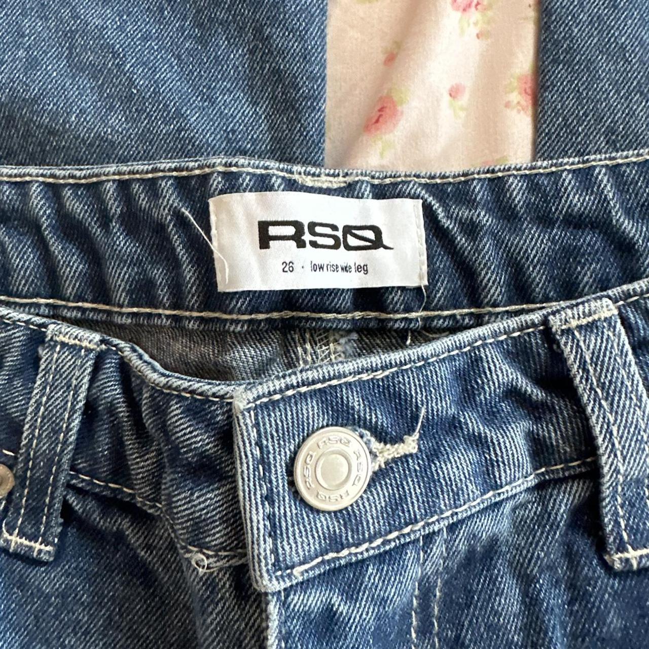 baggy low rise jeans brand is rsq/ size 26 / only... - Depop
