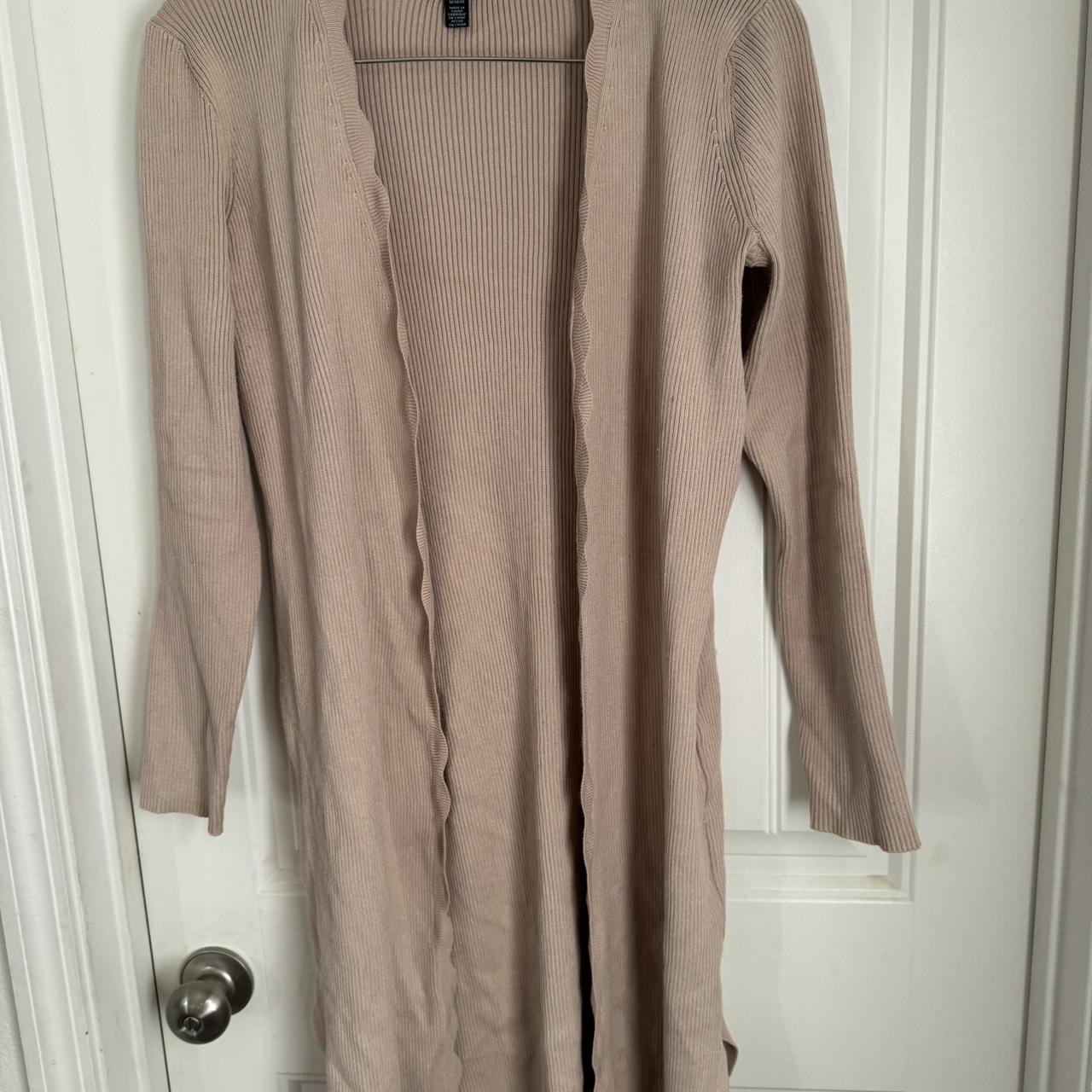 Cable & Gauge Cardigan Tan size Medium - Depop