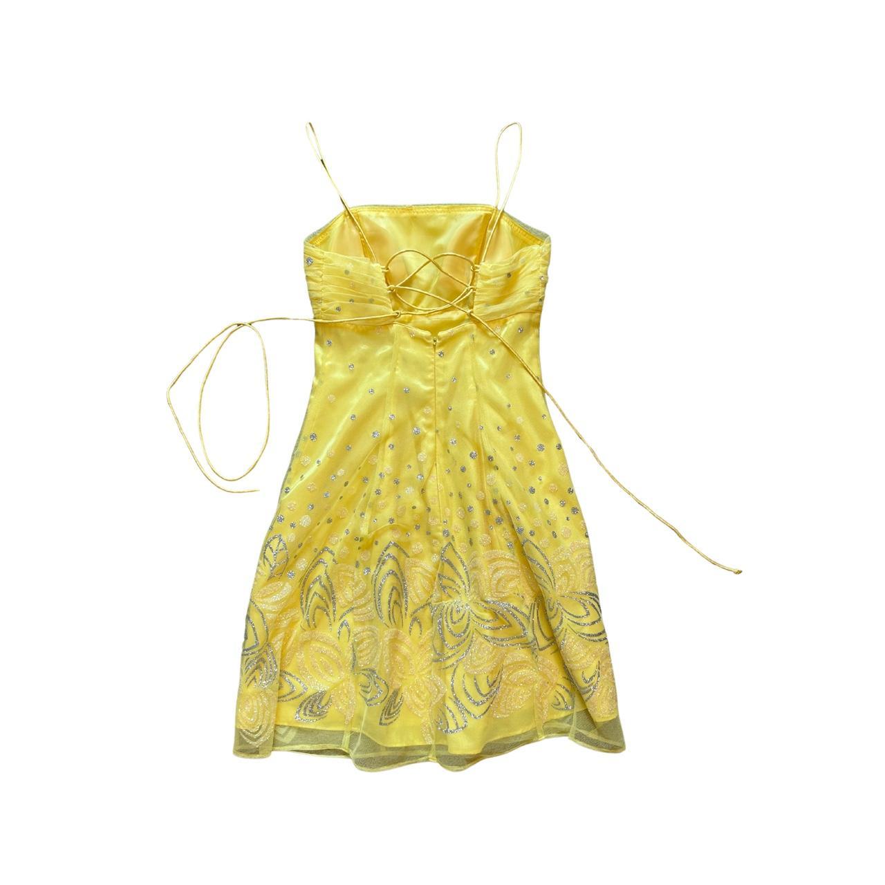 Vintage y2k 2000s whimsical fairy yellow sparkly... - Depop