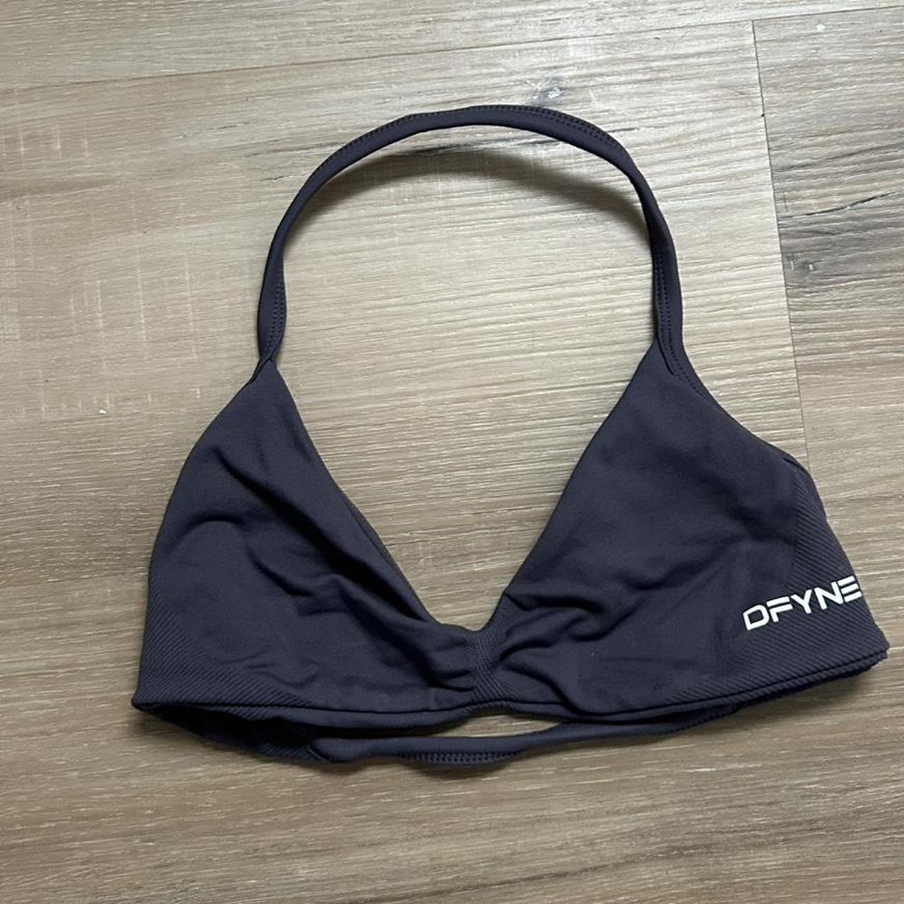 Purple (appears grey in photo) DYFYNE halter sports... | Depop