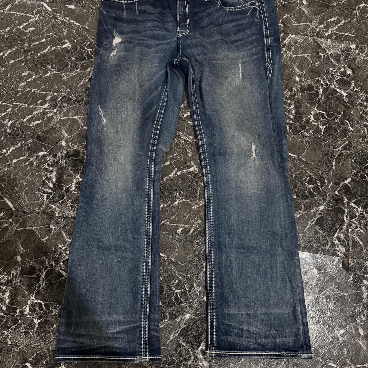 -Rock revival jeans -Fits nice and baggy,streetwear... - Depop