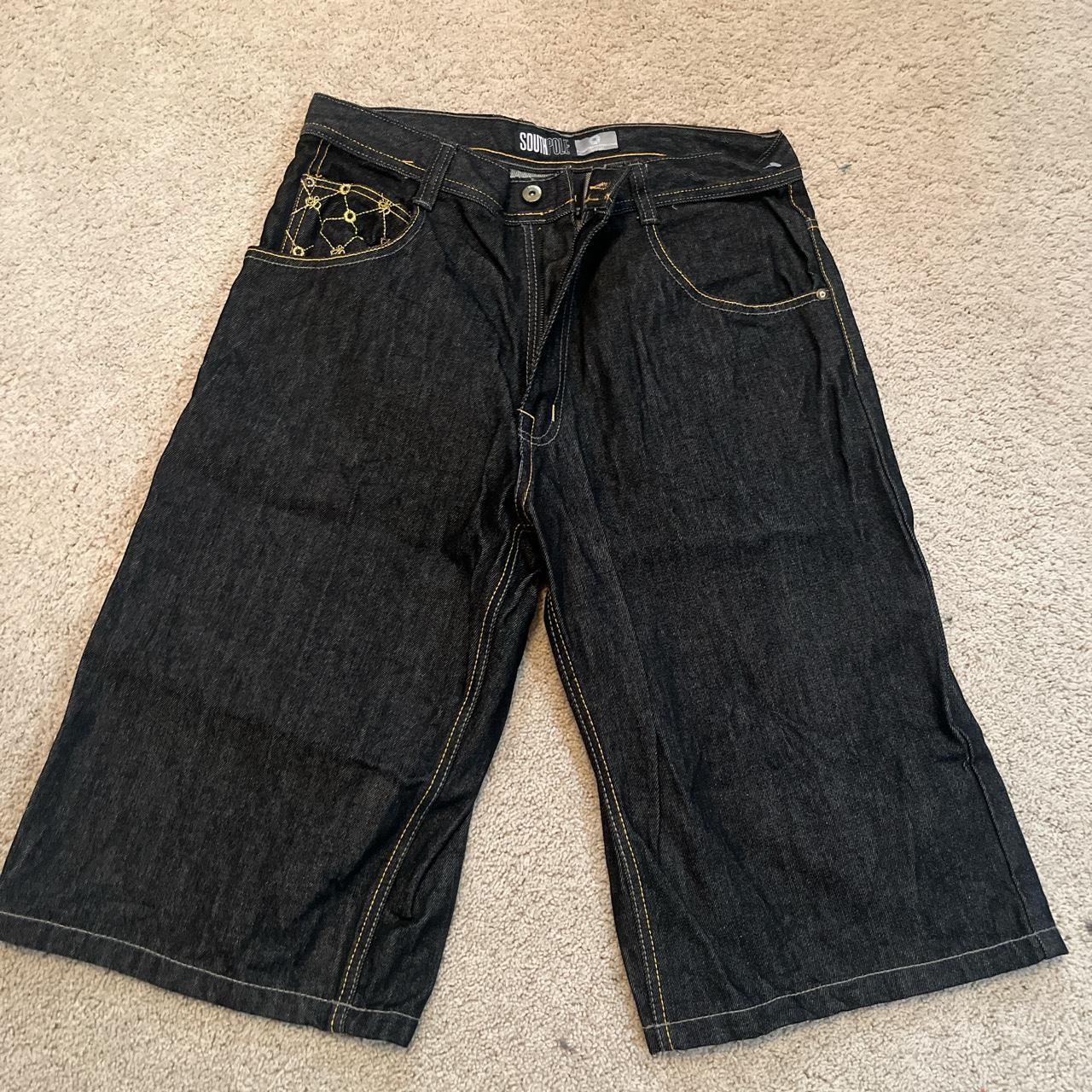 South Pole jorts with gold pocket designs! Jnco... - Depop