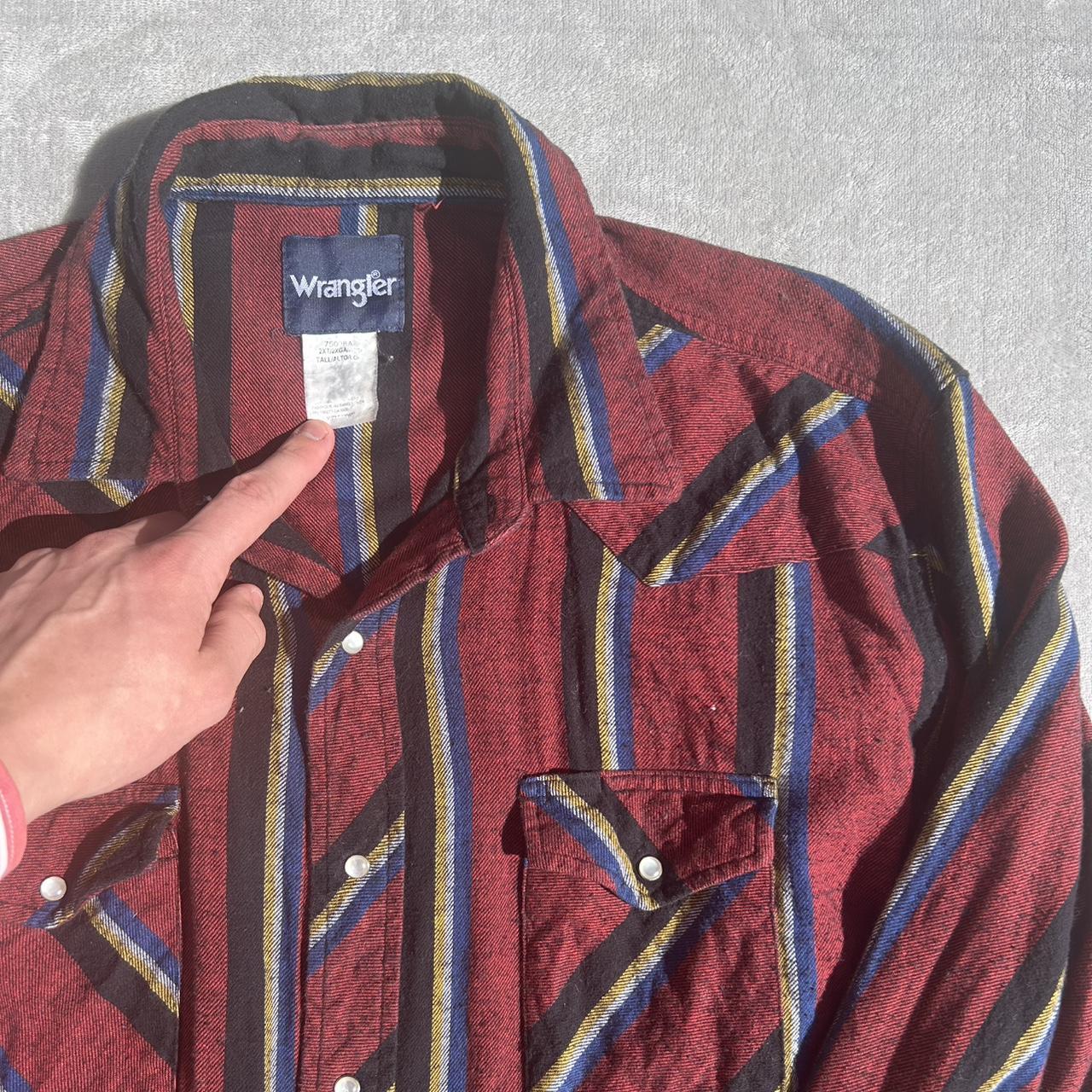 Wrangler red striped button up shirt #westernvibes .... | Depop