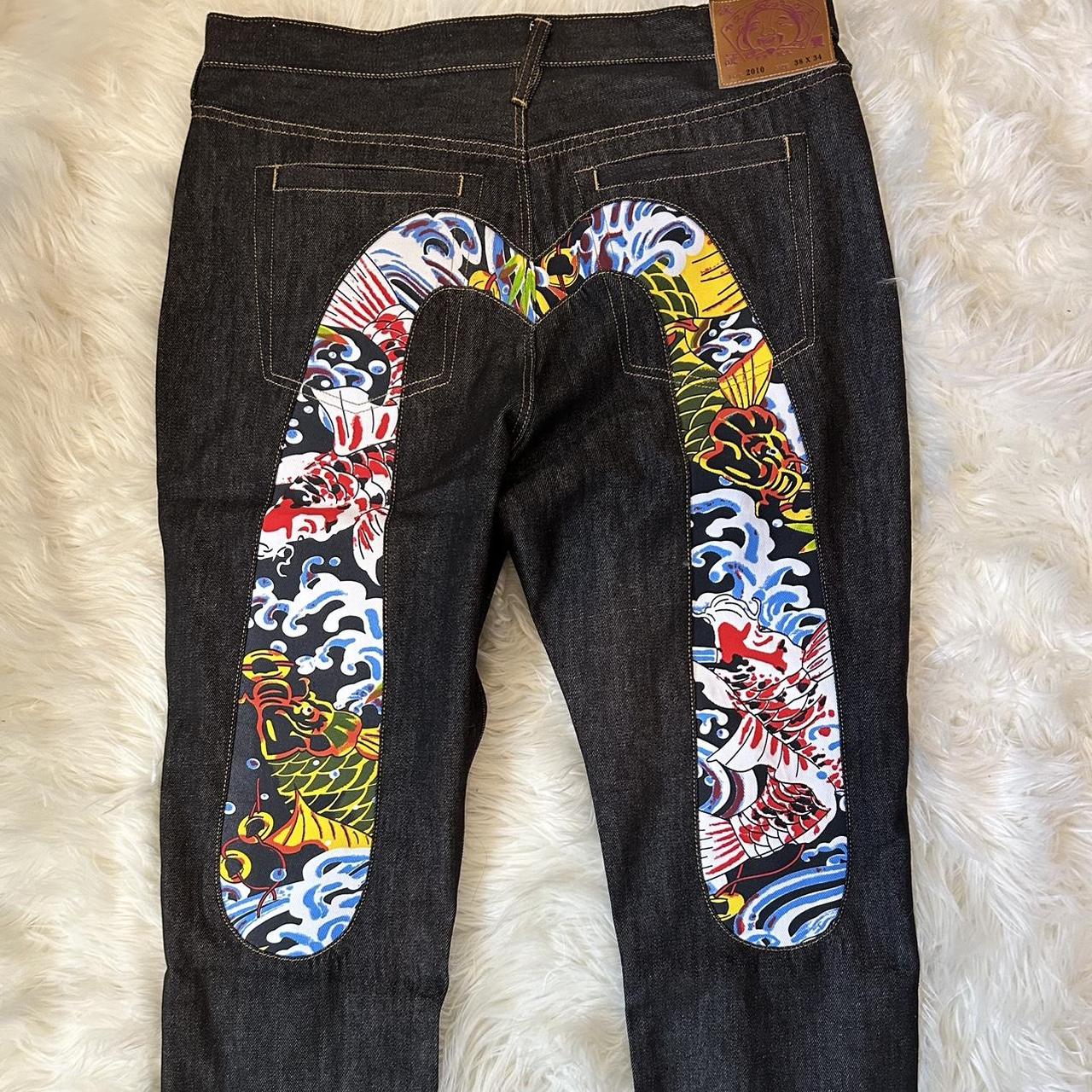 evisu daicock denim 38/34 size, comes with original... - Depop