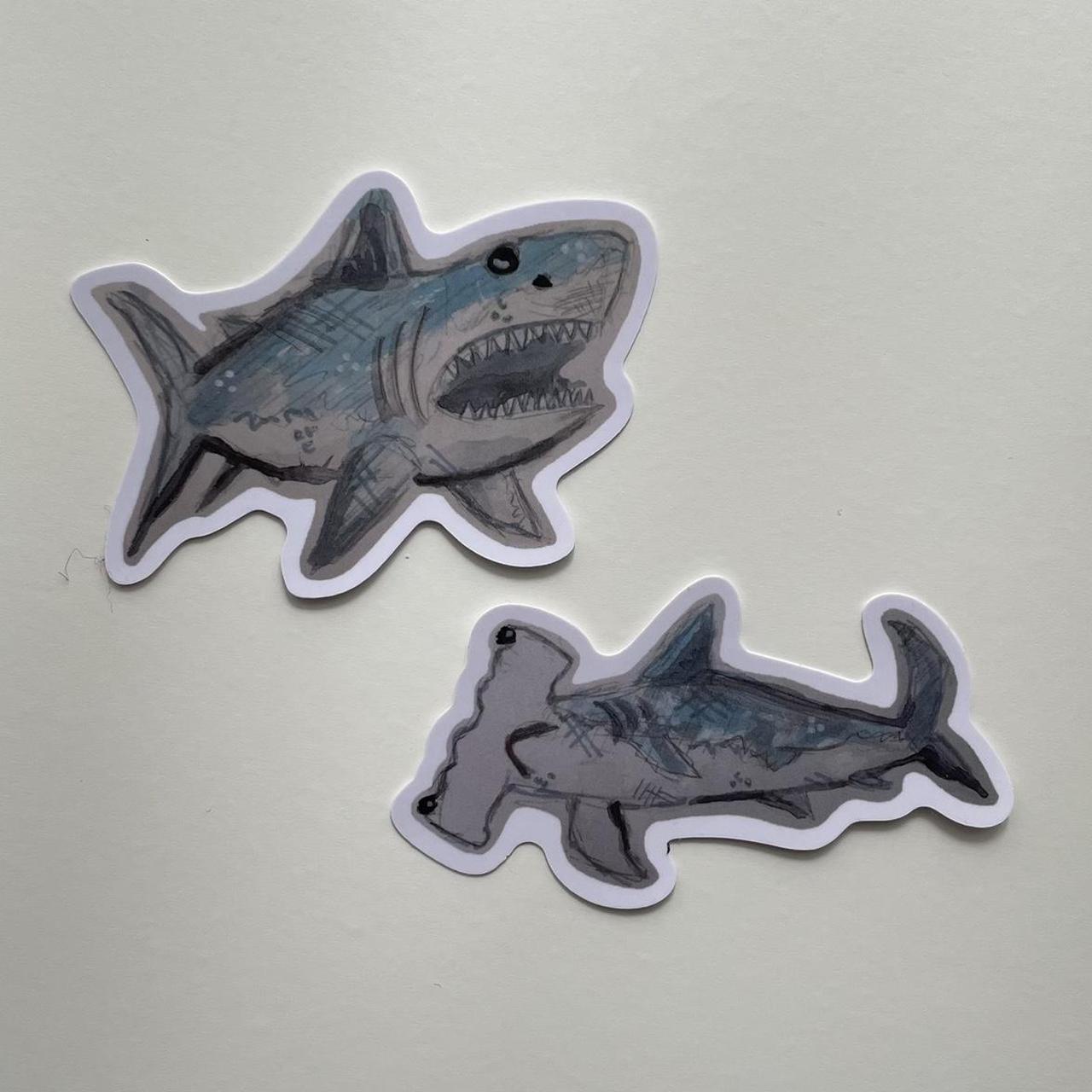 Shark Sticker Pack: design made by me using... - Depop