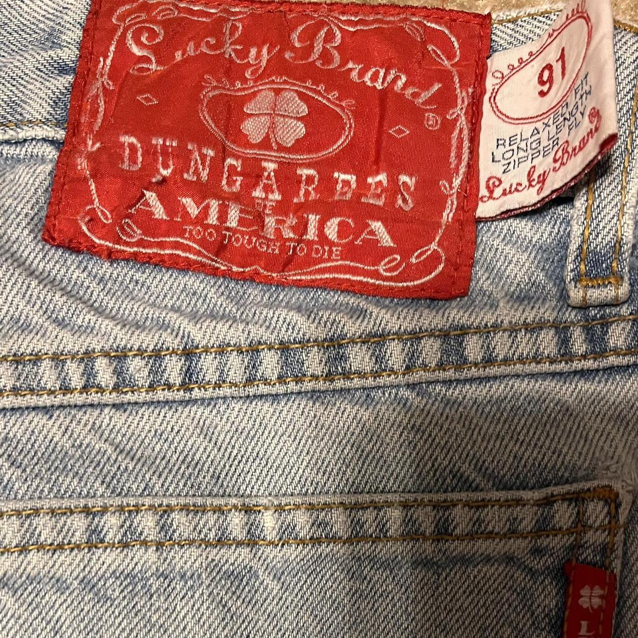 Light wash straight leg vintage lucky jeans #lucky... - Depop