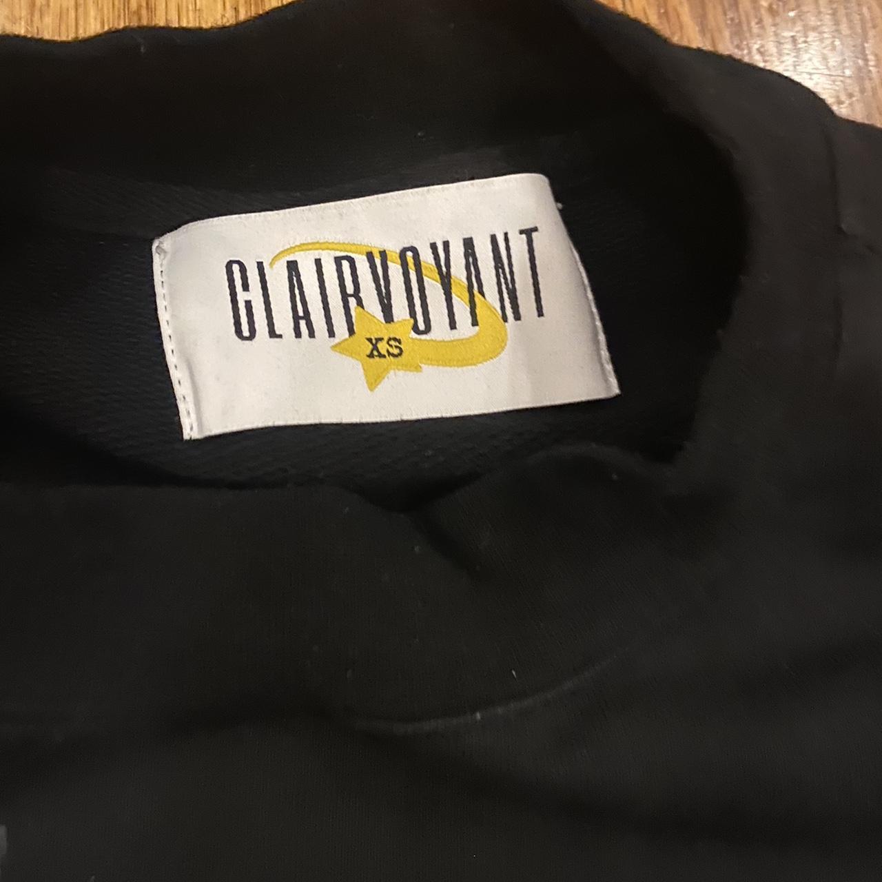 Black Clairvoyant / CLRVNT rhinestone longsleeve... - Depop