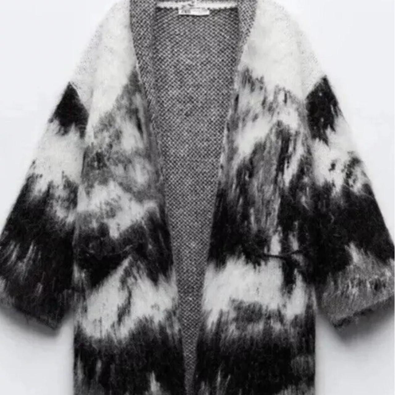 ZARA OPEN KNIT COAT PATCH POCKETS NEW FW24 Size XS/S... - Depop