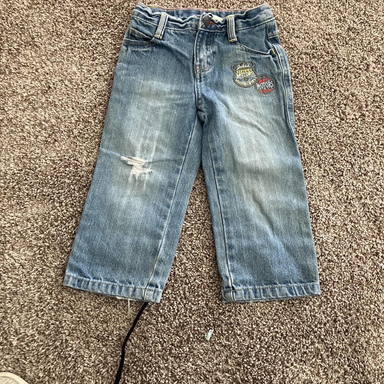 Kids baggy jeans 2T Inseam 12 inches waist 9.5 inches - Depop