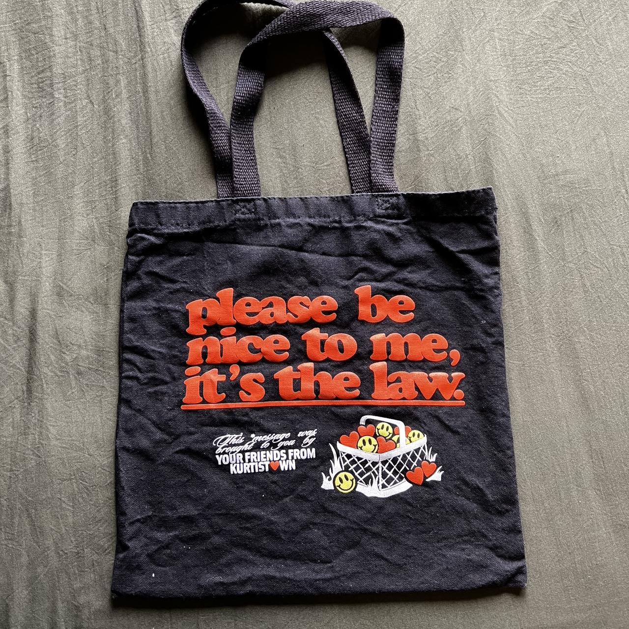 Black Kurtis Conner tote bag - “Please Be Nice To... - Depop