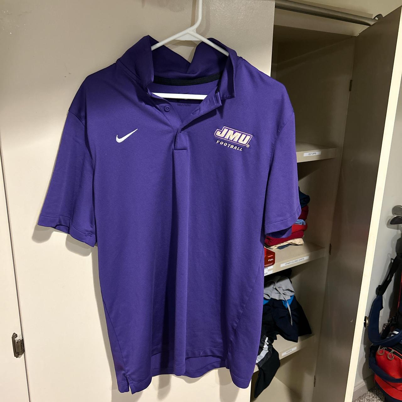 JMU University Football Polo Nike Purple - Depop
