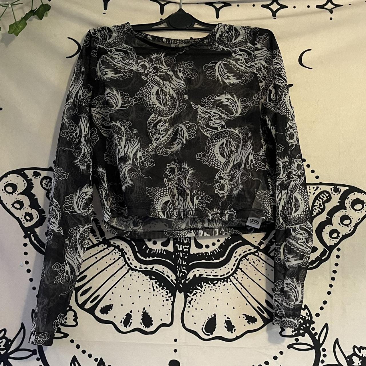 ASOS Dragon cropped mesh top Works well with a... - Depop