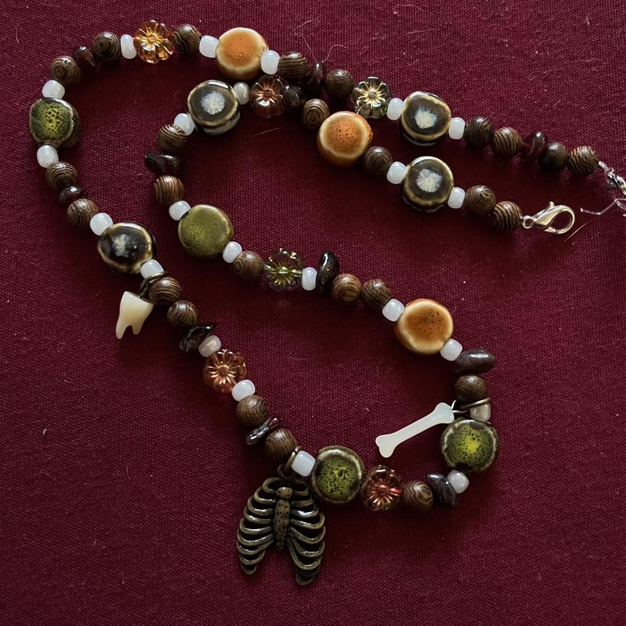 Odd bone & tooth necklace! 🖤🦷 Homemade || 18” || 999... - Depop