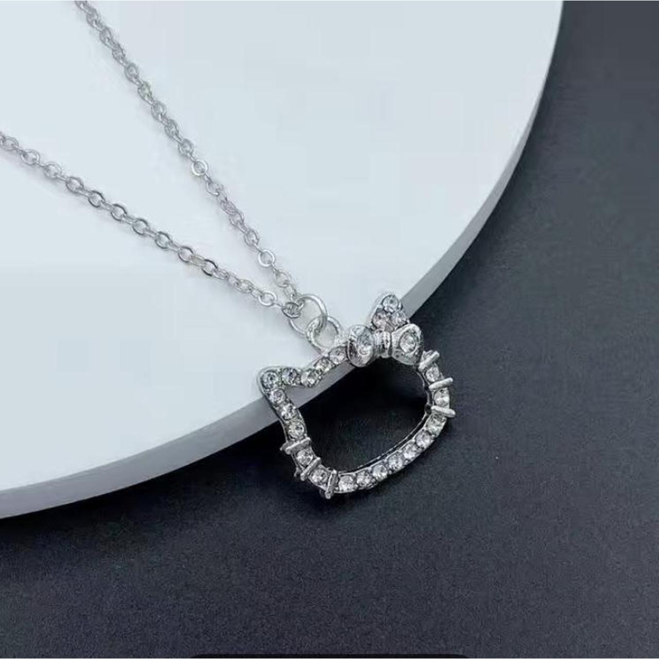 Hello Kitty Y2k Silver Necklace! (PRE ORDER=1 Week)... - Depop