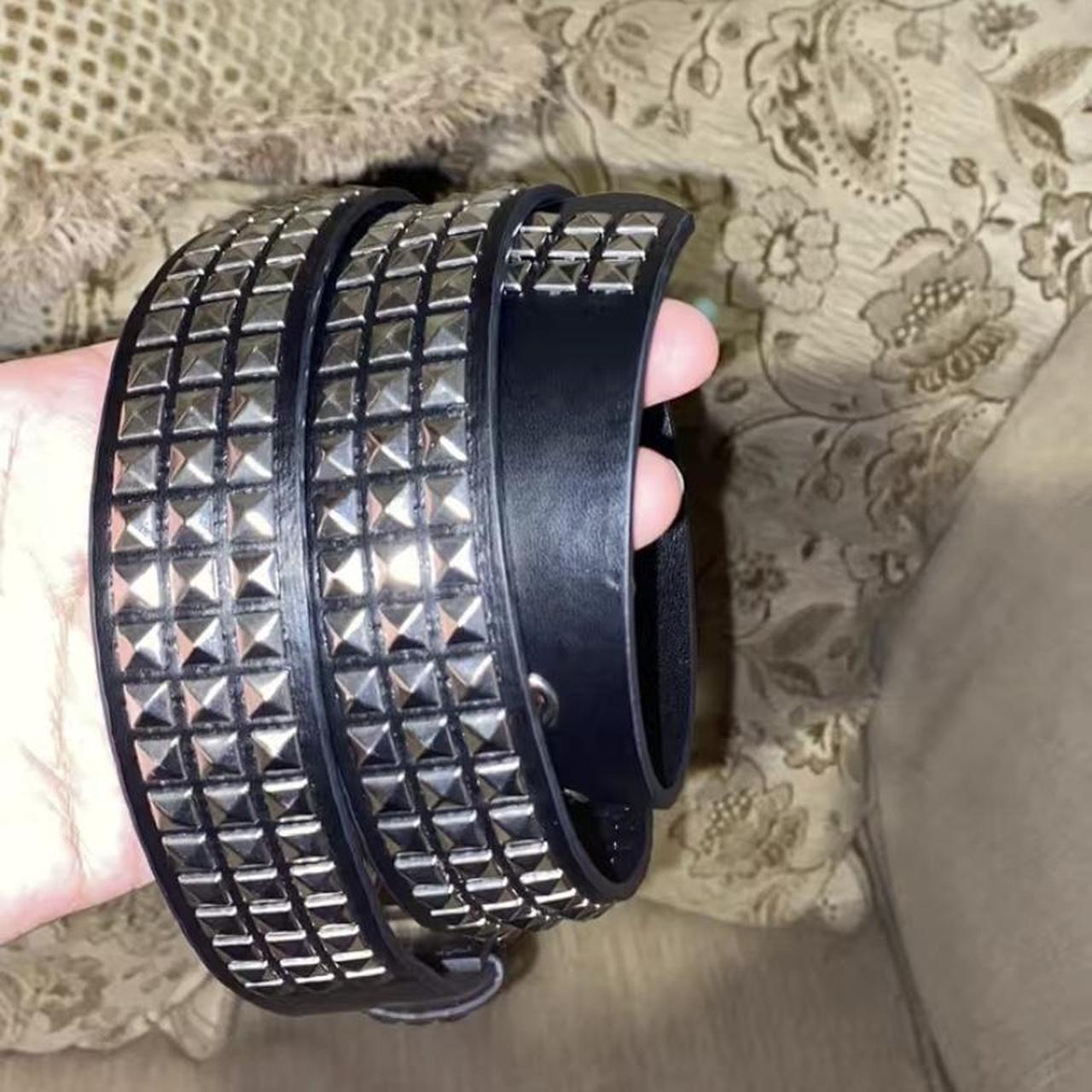 Spiked Emo Skater Grunge Belt🖤🐈‍⬛ #spikebelt #punkbelt... - Depop