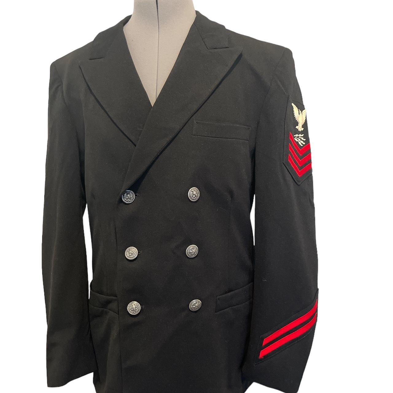 DCC BLACK US NAVY Military Uniform Jacket custom size - Depop
