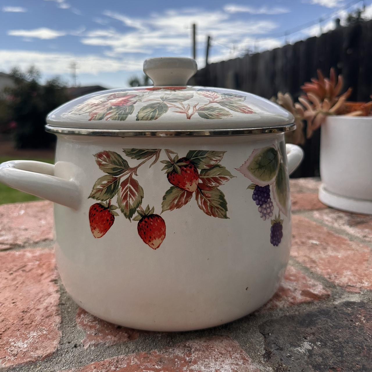 Fruit and floral cooking pot 🫶🏼 #cookingpot... - Depop