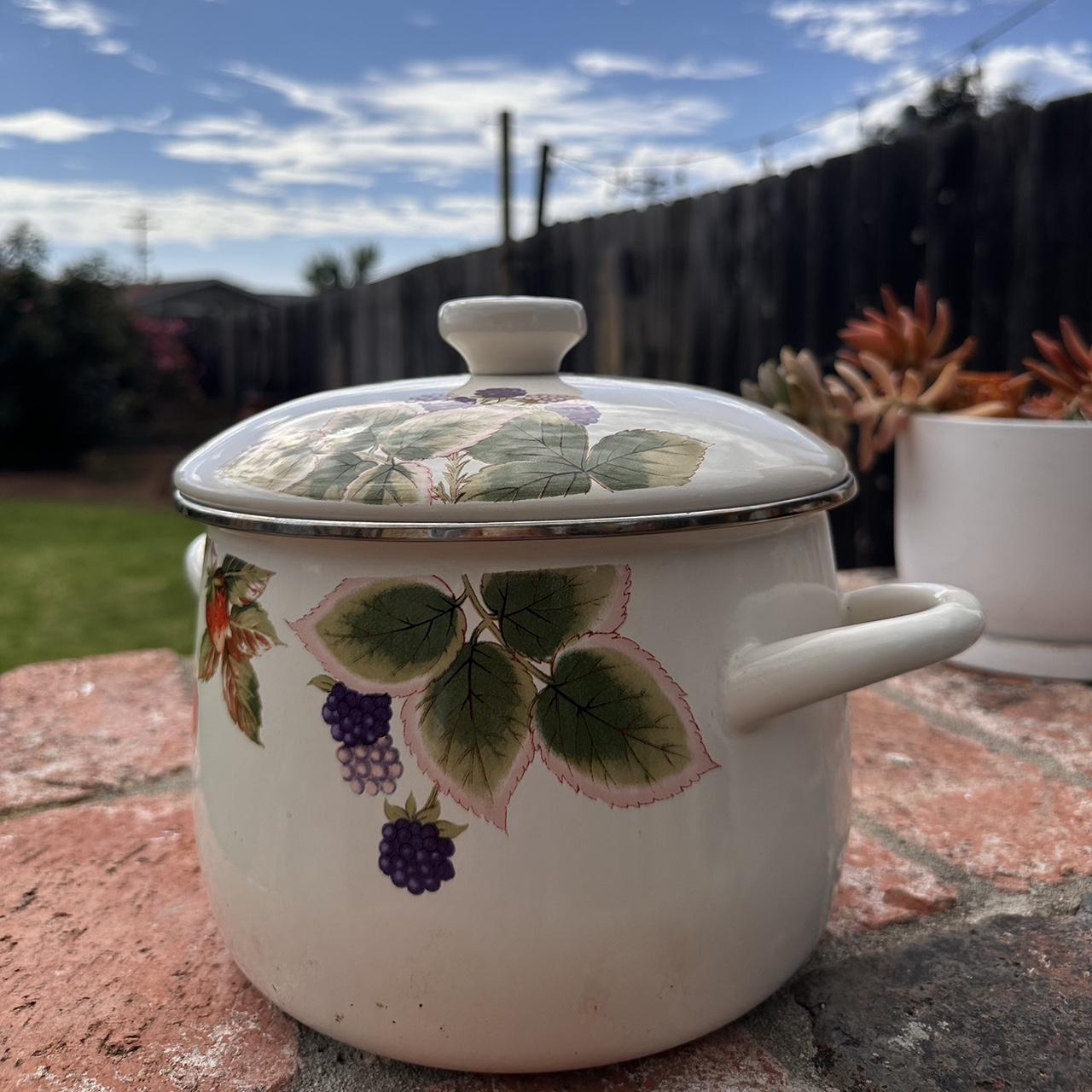 Fruit and floral cooking pot 🫶🏼 #cookingpot... - Depop