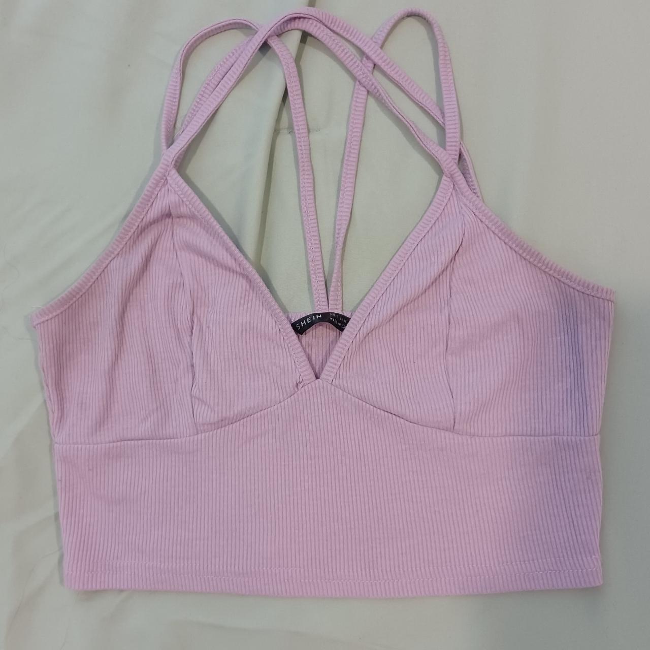 Cross Back top, cropped - Depop
