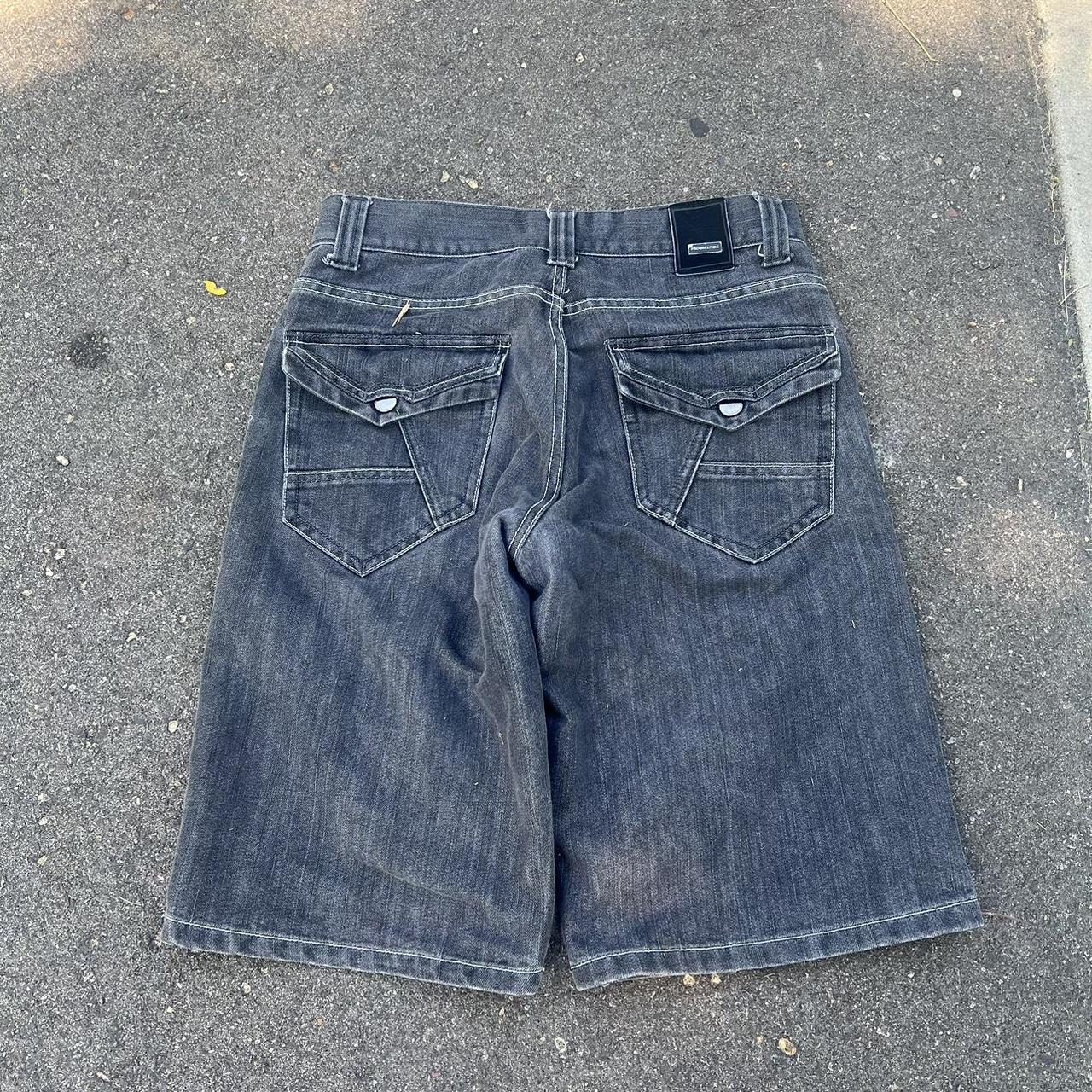Vintage south pole jorts / jean shorts skate Size:... - Depop