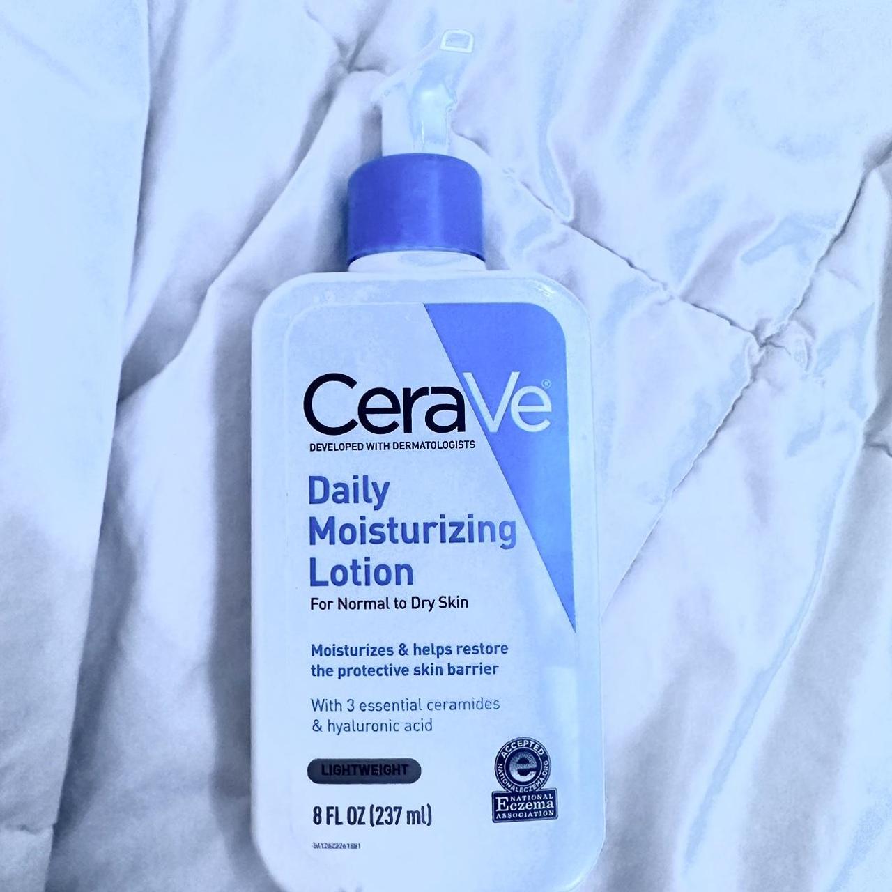 cera ve daily moisturizing lotion 8 oz used... - Depop