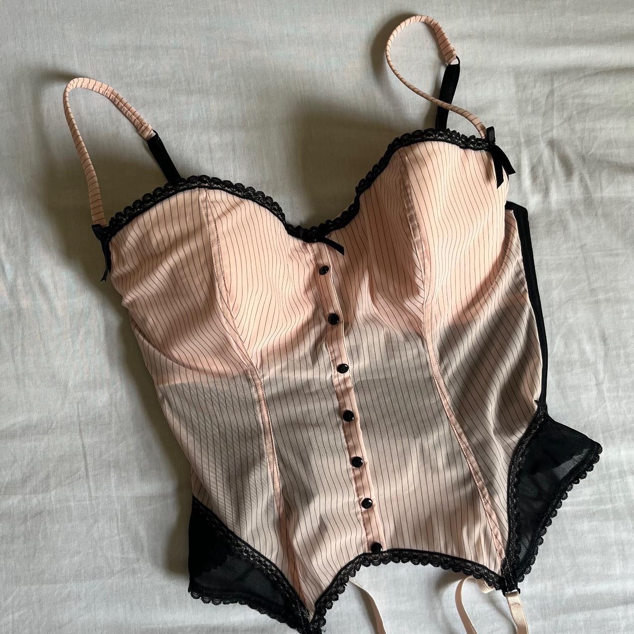 Ann Summers Pink Pinstripe Corset So Cute For Going Depop