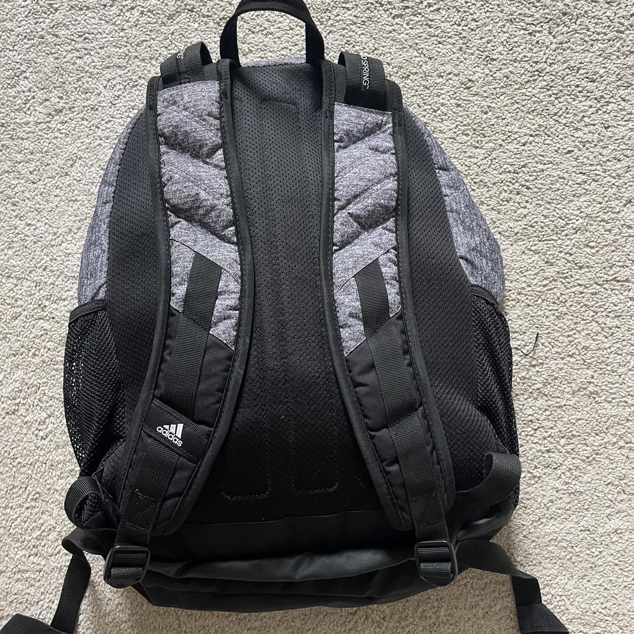Gray and black adidas backpack - Depop